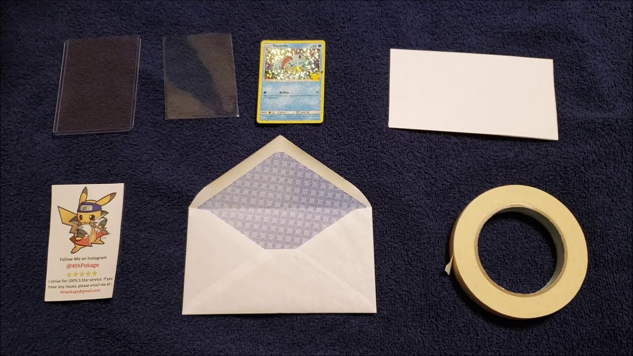 How I Ship Pokémon Cards in PWE (Plain White Envelopes) - YouTube