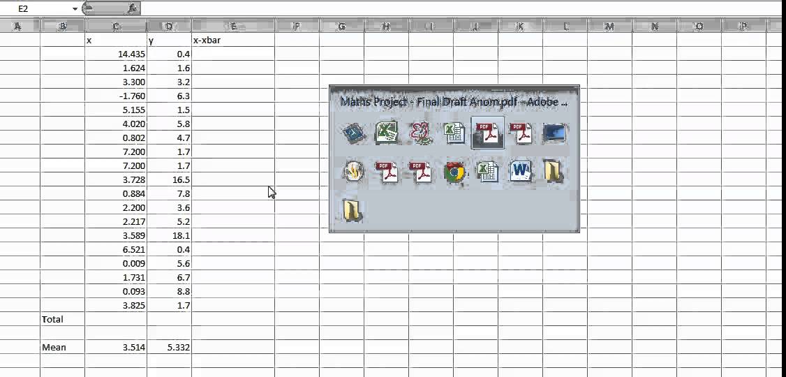 Pearsons using Excel - IB Math Studies - YouTube