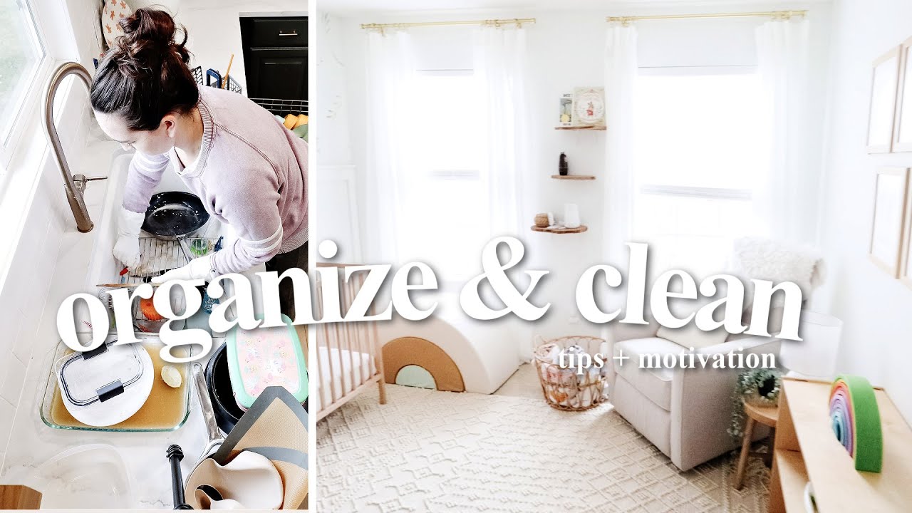 HOME ORGANIZATION AND CLEAN WITH ME | Tips and Cleaning Motivation ...