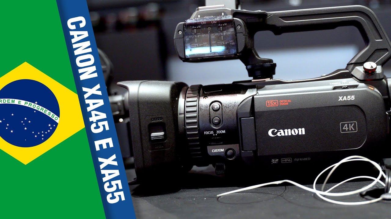Tudo sobre as camcorders profissionais Canon XA45 e XA55 - YouTube