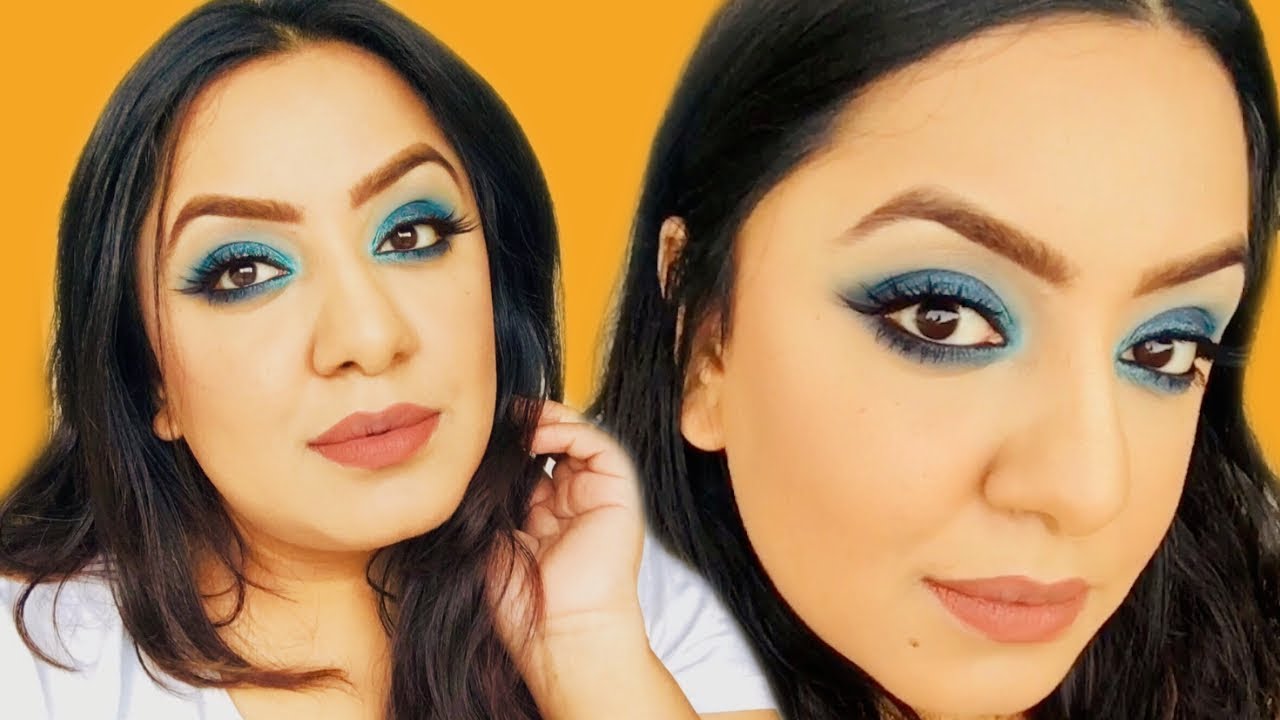 IN DEPTH PARTY MAKEUP TUTORIAL | Huda Beauty Sapphire obsessions palette | Kamal Panesar - YouTube