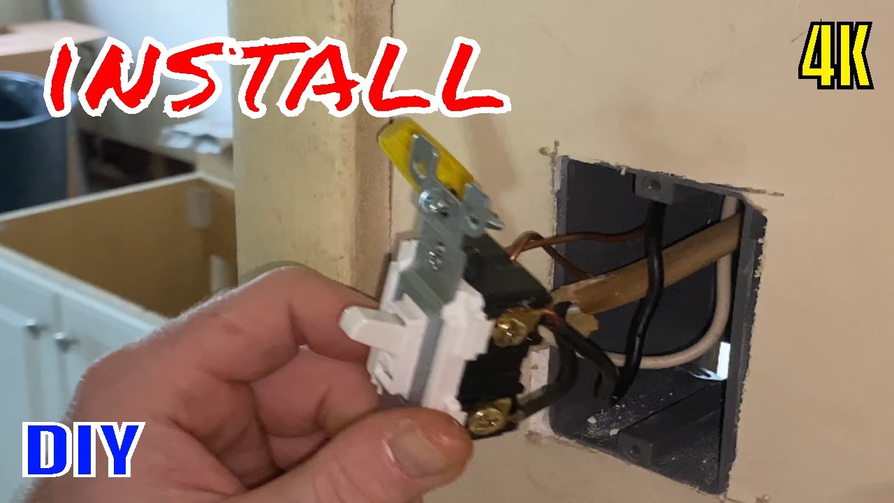 #4K How to install a light switch. New install or replace old one #DIY ...