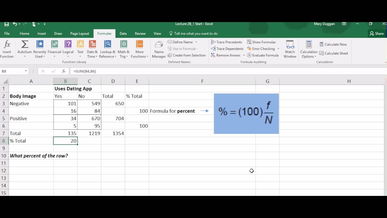 Video 2B.2: Cross-Tabulations - Row Percentages - YouTube