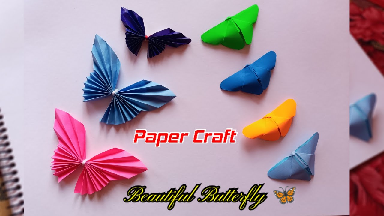 Butterfly Craft || How to make Paper Butterfly Origami || Beautiful ...