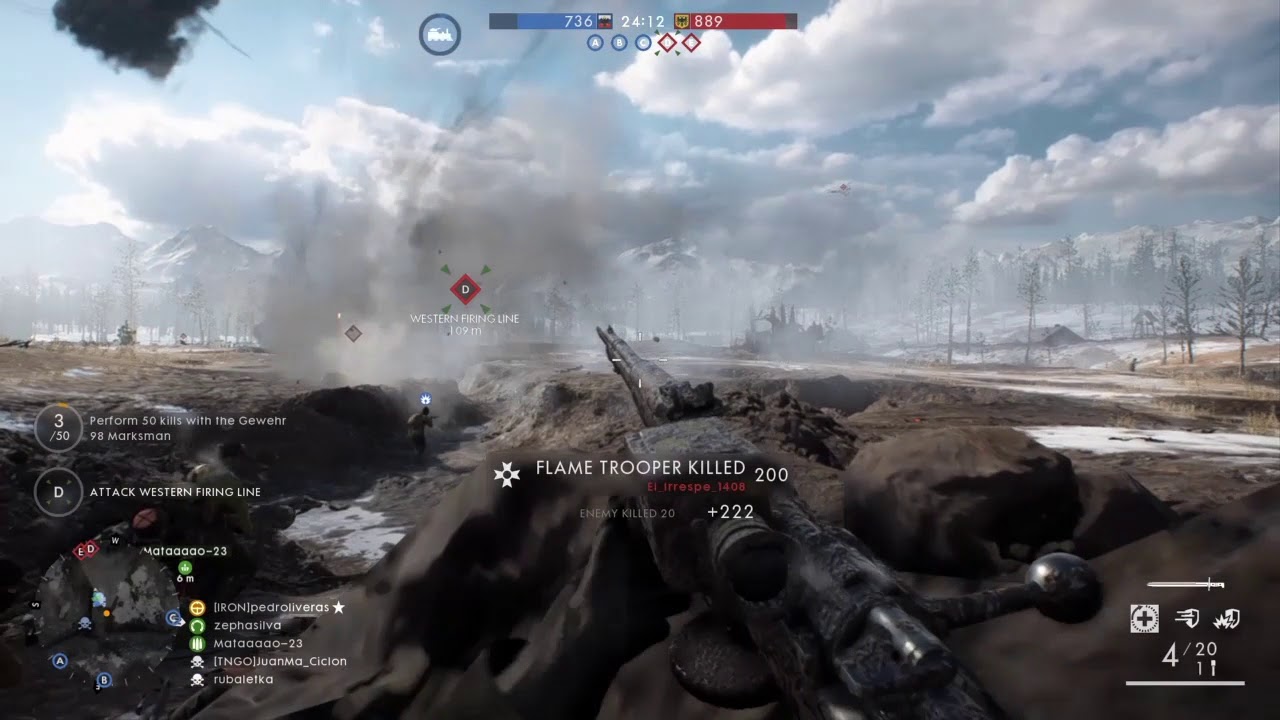 BF1 Russian Female sniper at work - YouTube