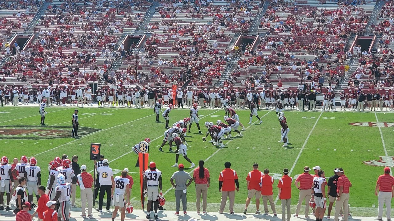 South Carolina Gamecocks Football vs Georgia Bulldogs 1-3 Qtr ...