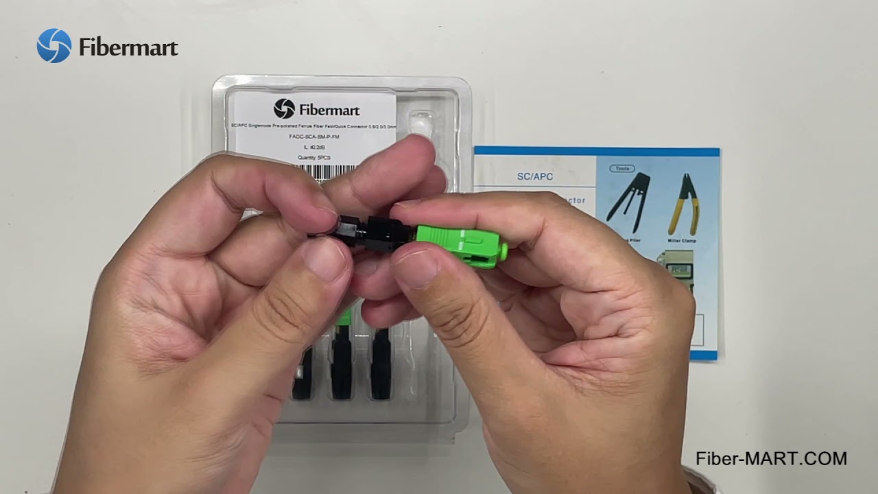 SC/APC Fiber Fast/Quick Connector Singlemode Pre-polished Ferrule Field ...