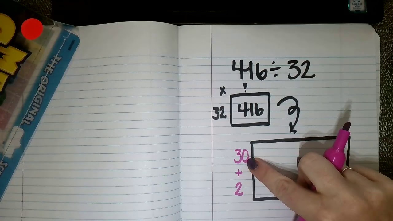 Fifth Grade Math - Division Strategy, Area Model - April 28 - YouTube