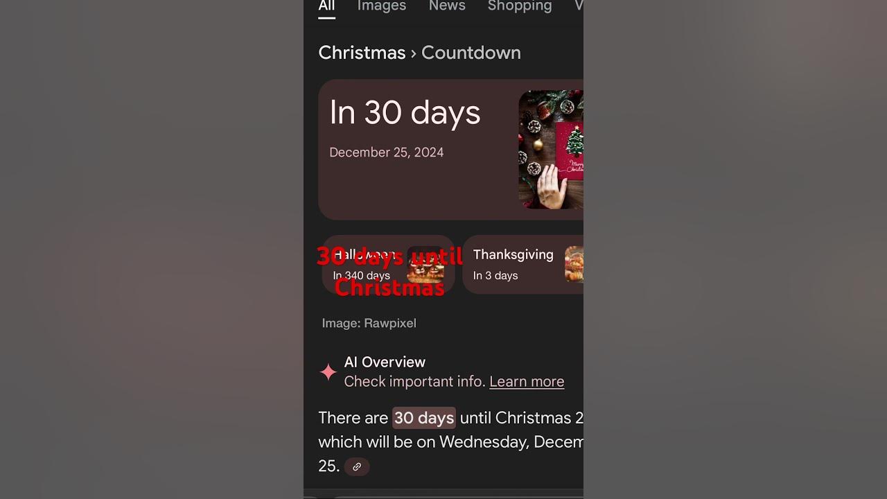 30 days until Christmas - YouTube