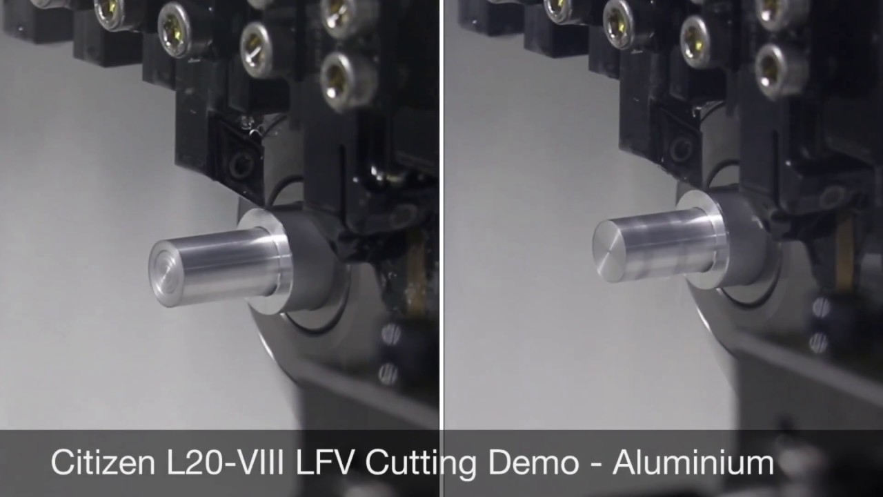 Citizen L20-VIII LFV Cutting Demo - Aluminium - YouTube