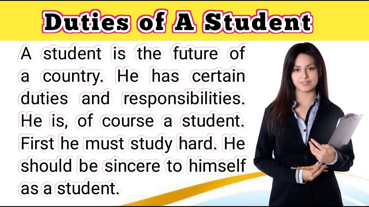 Essay on duties of a student | duties of a student essay 200 word | एक ...