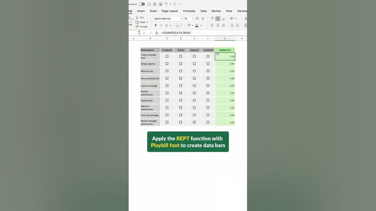 How to create project tracker in excel #excel #exceltips #exceltricks #excelshorts #shorts # ...