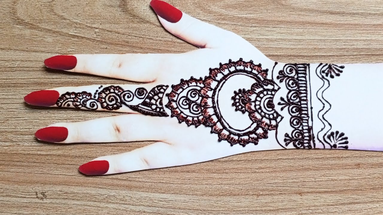 Middle Finger Mehndi Design | Latest Beautiful Stylish Mehndi - YouTube