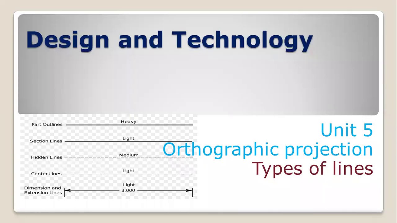 Design Technology G9 U5 Orthographic Projection Types of Lines - YouTube