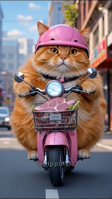 Cat appears on Pippin's show with a new recipe #shortvideo #animalstory ...