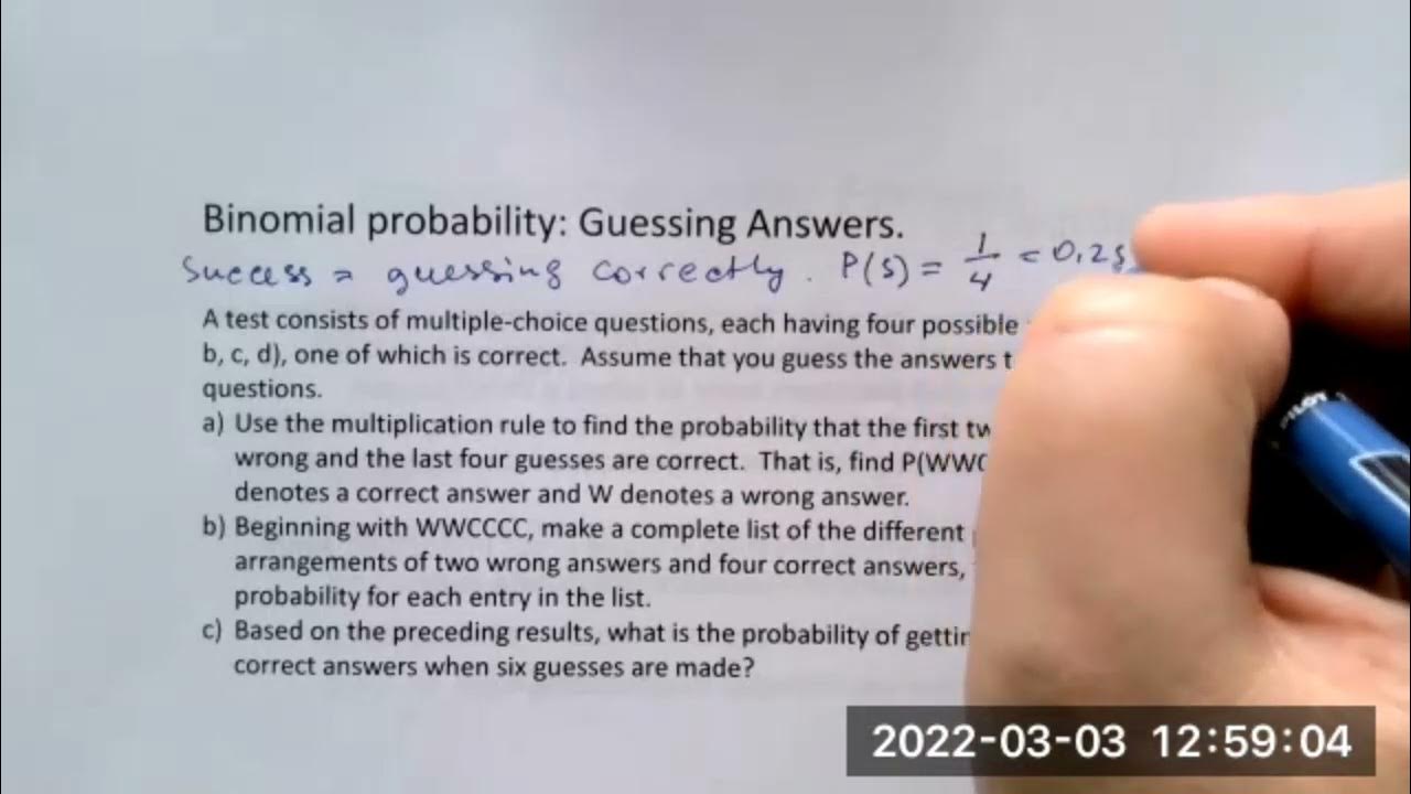 504 Bernoulli trials and Binomial probability formula - YouTube