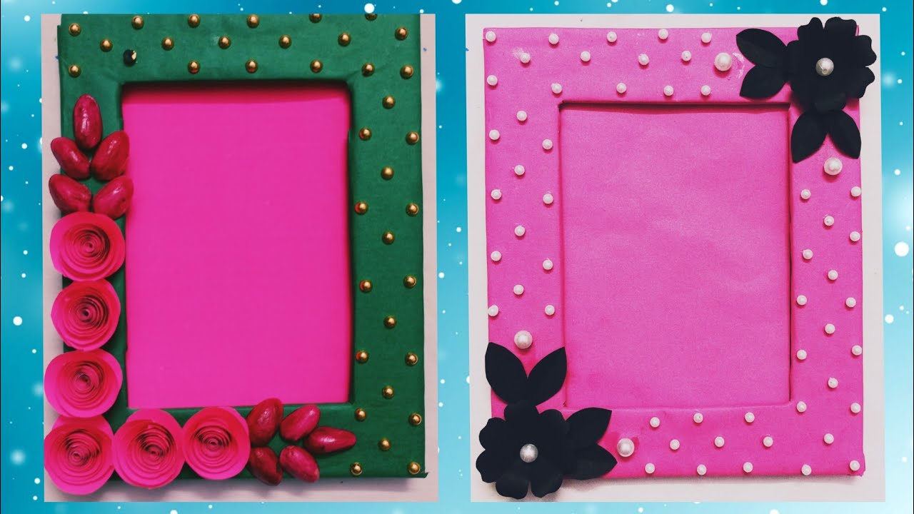 2 Easy&quick photo frame making ideas #best out of waste cardboard # ...