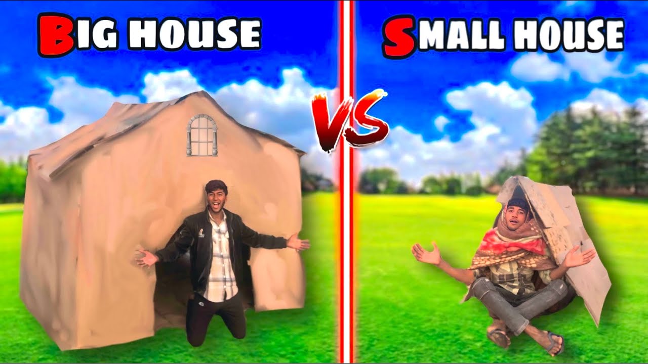 Big cardboard house vs small cardboard house overnight survival ...