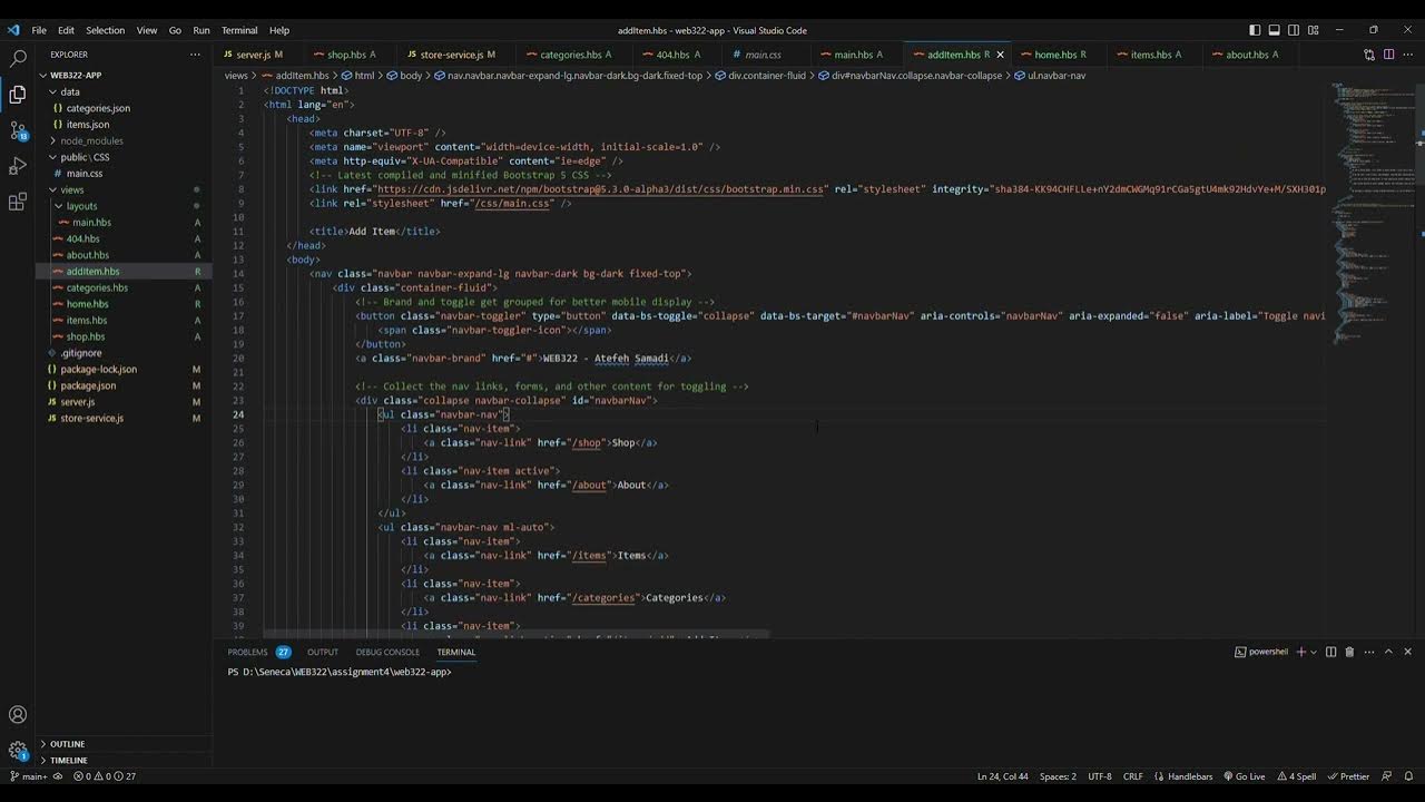 web322 app-Assignment 4 - YouTube