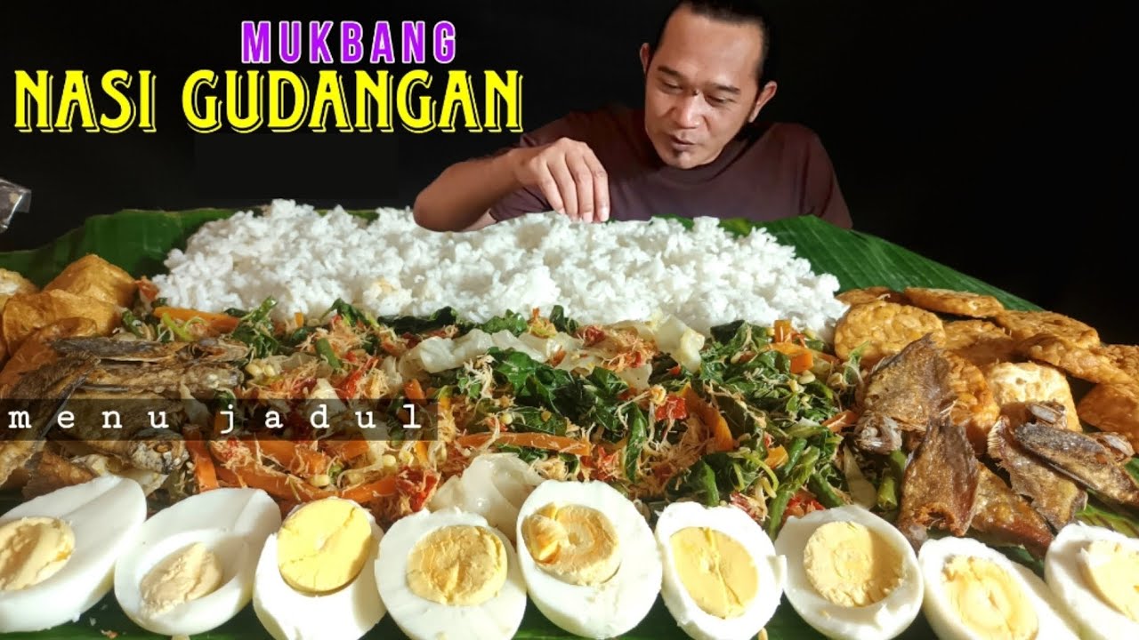 mukbang NASI GUDANGAN menu legend //buka puasa RAMADHAN //gudangan/urap ...