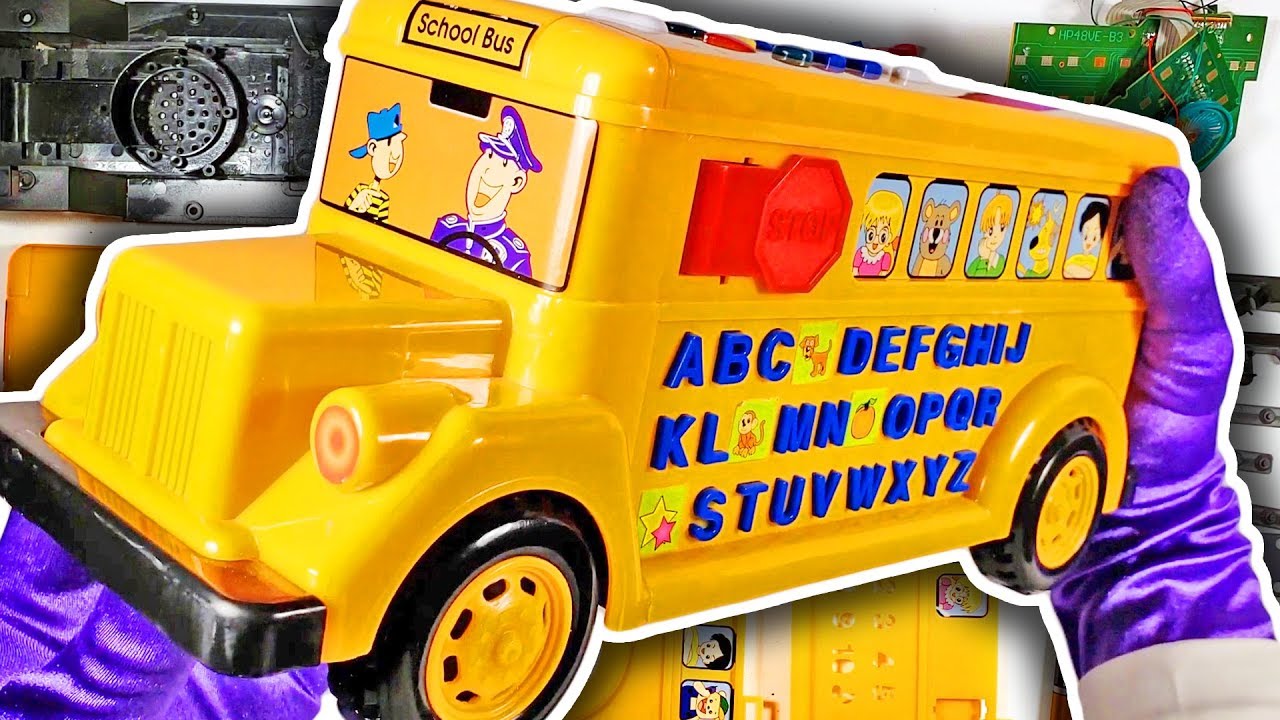 ABCs & 123s Learning School Bus Kids Toy Teardown w/ Nursery Rhymes ...