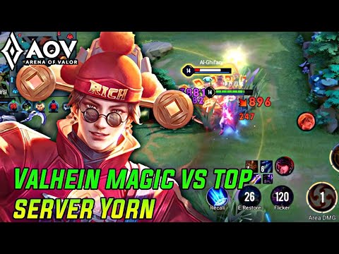 AoV : VALHEIN MAGIC VS TOP SERVER YORN - ARENA OF VALOR - YouTube