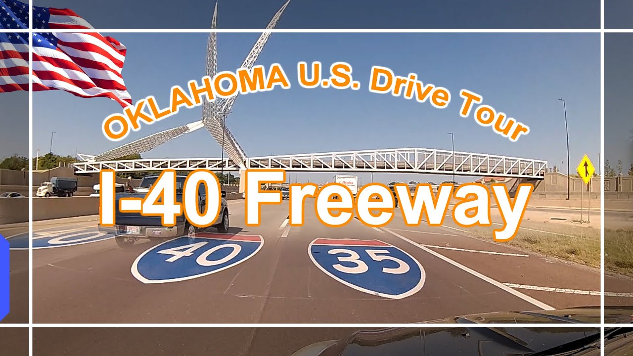 Driving on I-40 Freeway Through OKC, Oklahoma, U.S. - YouTube
