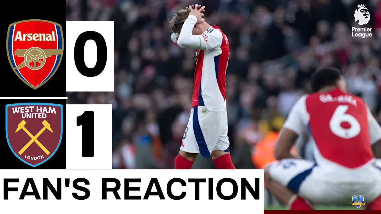 Arsenal Fans DEVASTATED! 0-1 West Ham Loss - Emotional Reactions EPL ...