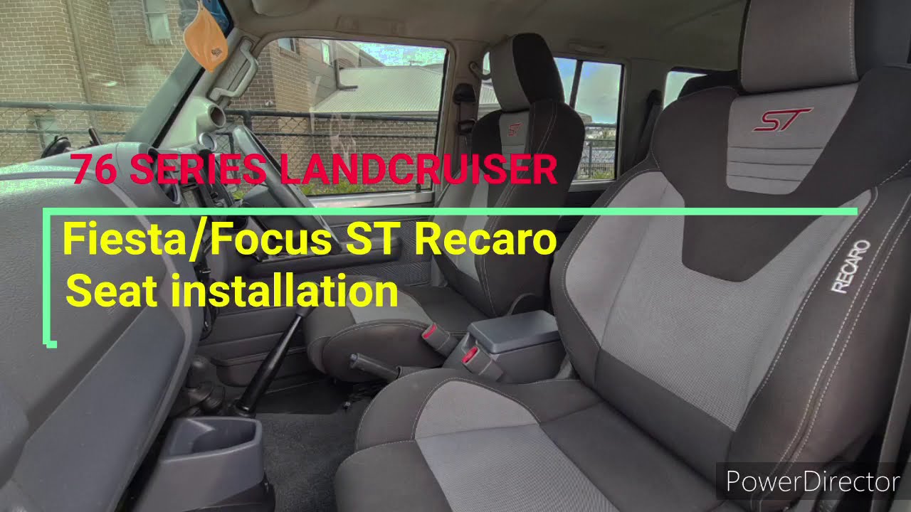 76 Series LANDCRUISER Recaro Seats Installation- Fiesta ST - YouTube
