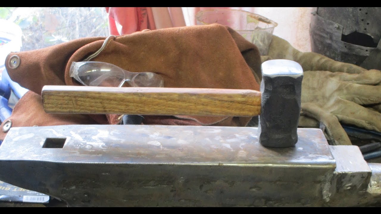 Helping him forge his first rounding hammer! - YouTube
