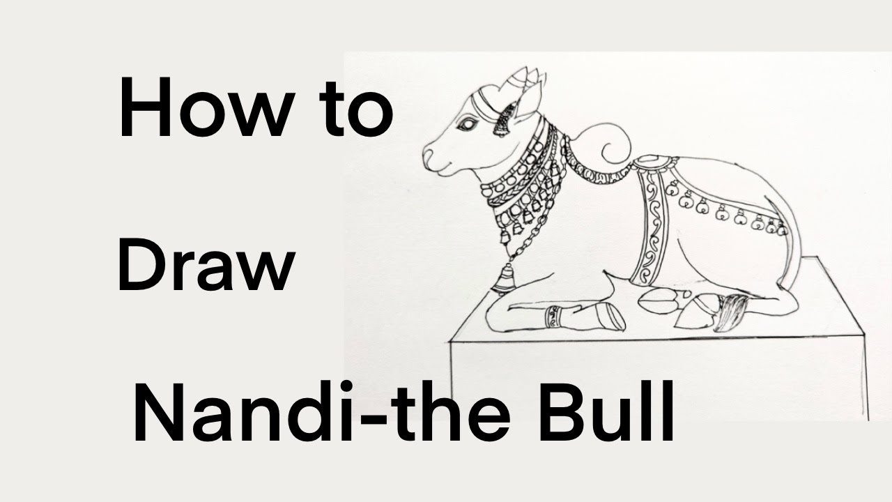 How to draw NANDI -THE BULL - YouTube