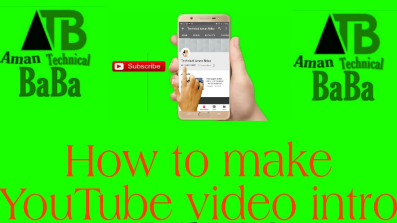 How to make a YouTube intro video | editing by Aman |prasenting by Aman technical baba - YouTube