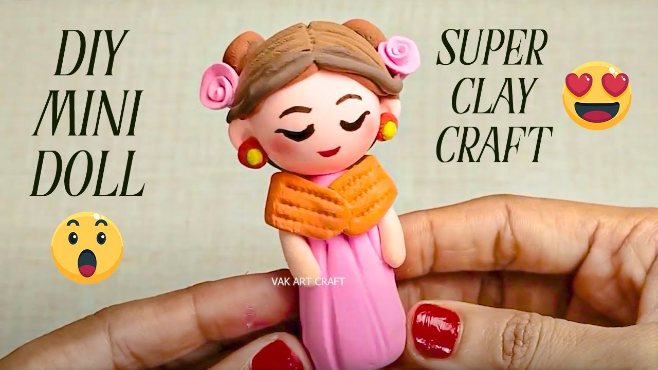 DIY Easy Mini Doll - Clay Craft - Super Clay Craft - YouTube