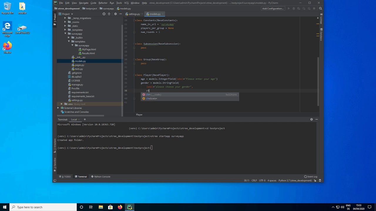 oTree Tutorials Part 4: Simple Survey (oTree 3) - YouTube