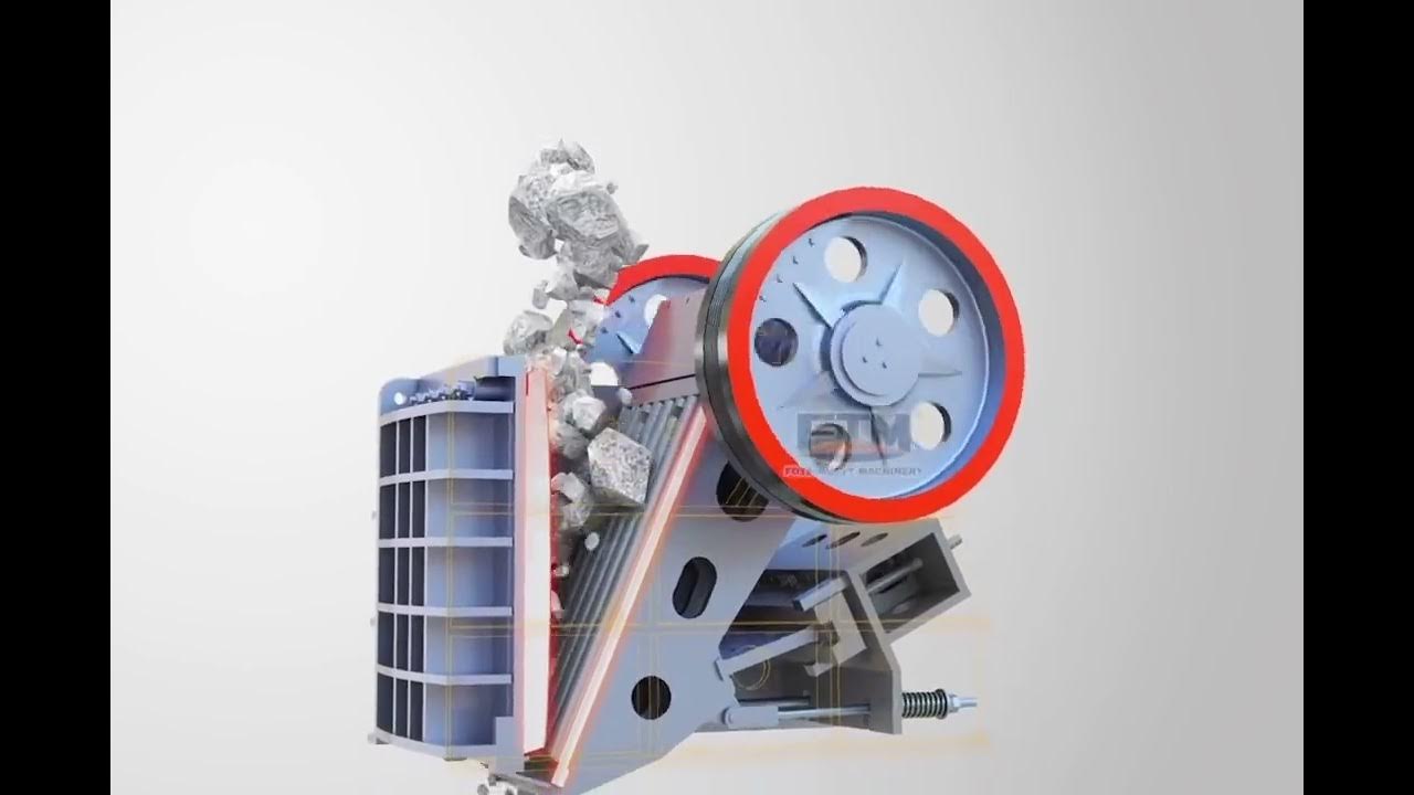 Jaw crusher animation - YouTube