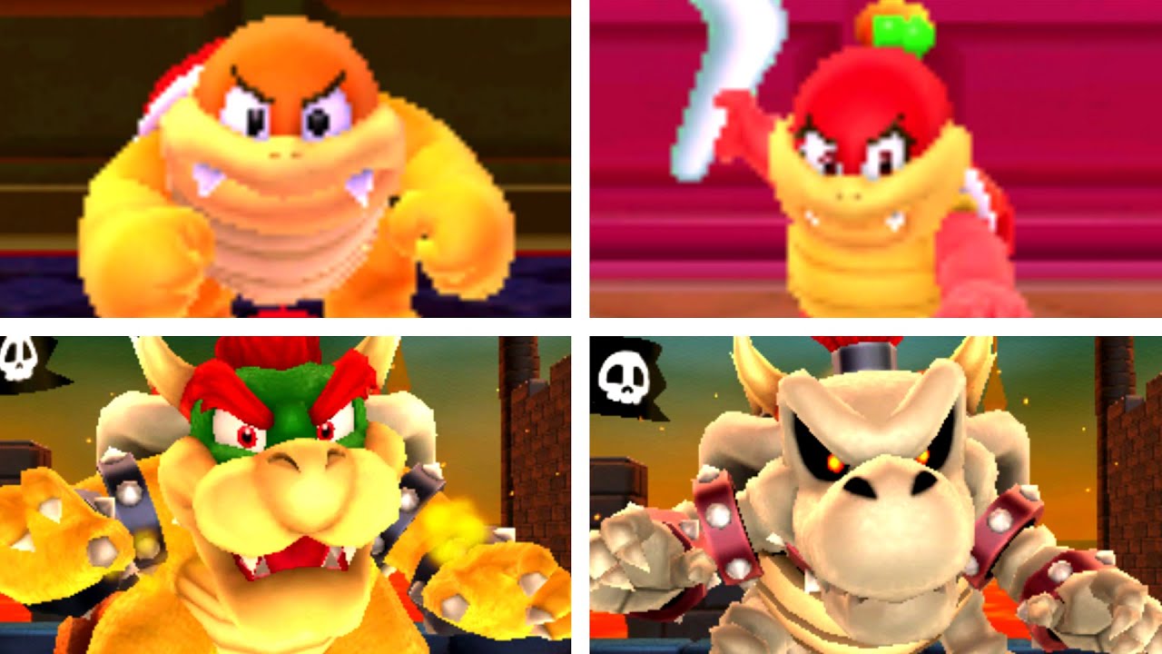 Super Mario 3D Land - All Bosses - YouTube