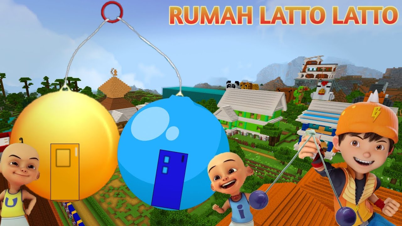 Boboiboy Upin ipin Membuat Rumah Latto Latto Raksasa di Kampung Durian ...