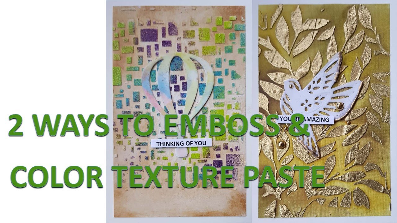2 Ways TEXTURE PASTE on STENCILS - Card techniques with Texture Paste ...