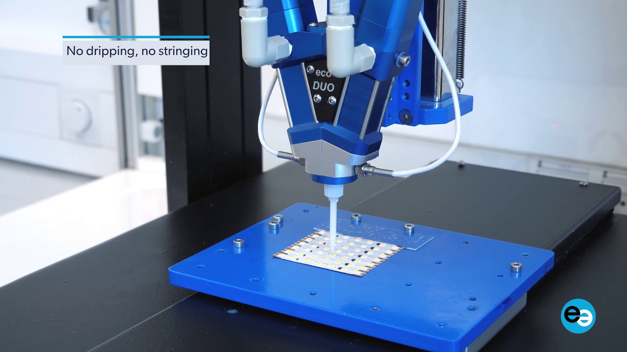 Glob Top Dispensing with preeflow eco-DUO 330 - YouTube