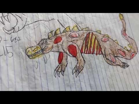 Scp 682 drawing with action - YouTube