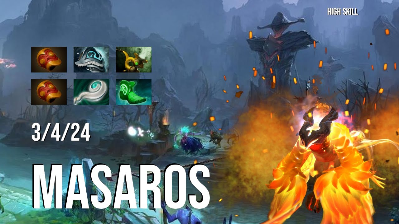 Dota 2 Pro Gameplay Masaros Phoenix 3 4 24 High Skill Dota 2 / Offlane ...