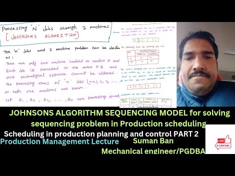 JOHNSONS ALGORITHM SEQUENCING MODEL for solving sequencing problem in production scheduling ...