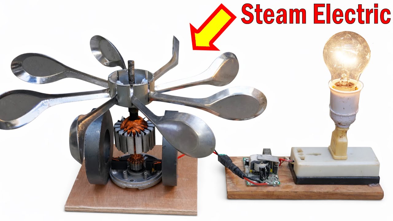I Created Free Energy With a Homemade Steam Turbine - YouTube
