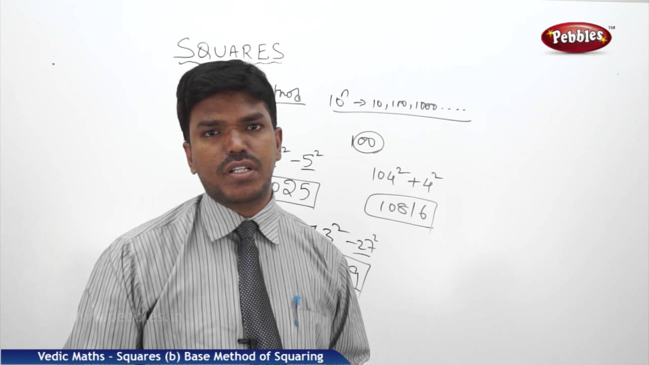 Base Method of squaring in Vedic Maths | Speed Maths | Vedic ...