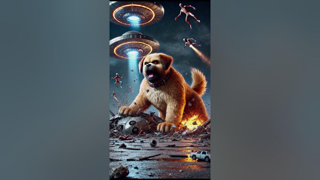 Dog vs Alien #dog #funny #cute #alien #puppy - YouTube