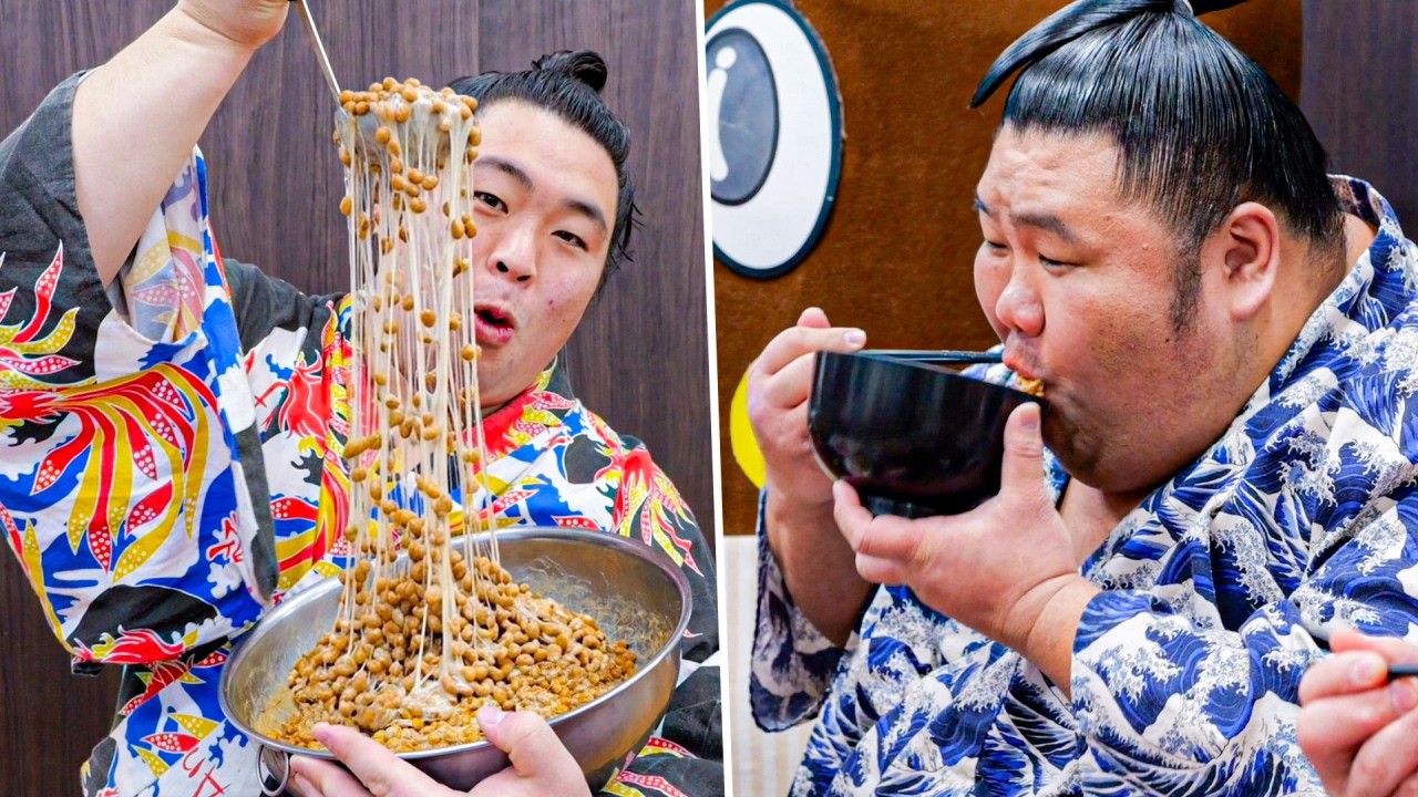 Natto Overload! 100 Servings?! Sumo Wrestlers' Wild Lunch🥢🍚🫘 - YouTube