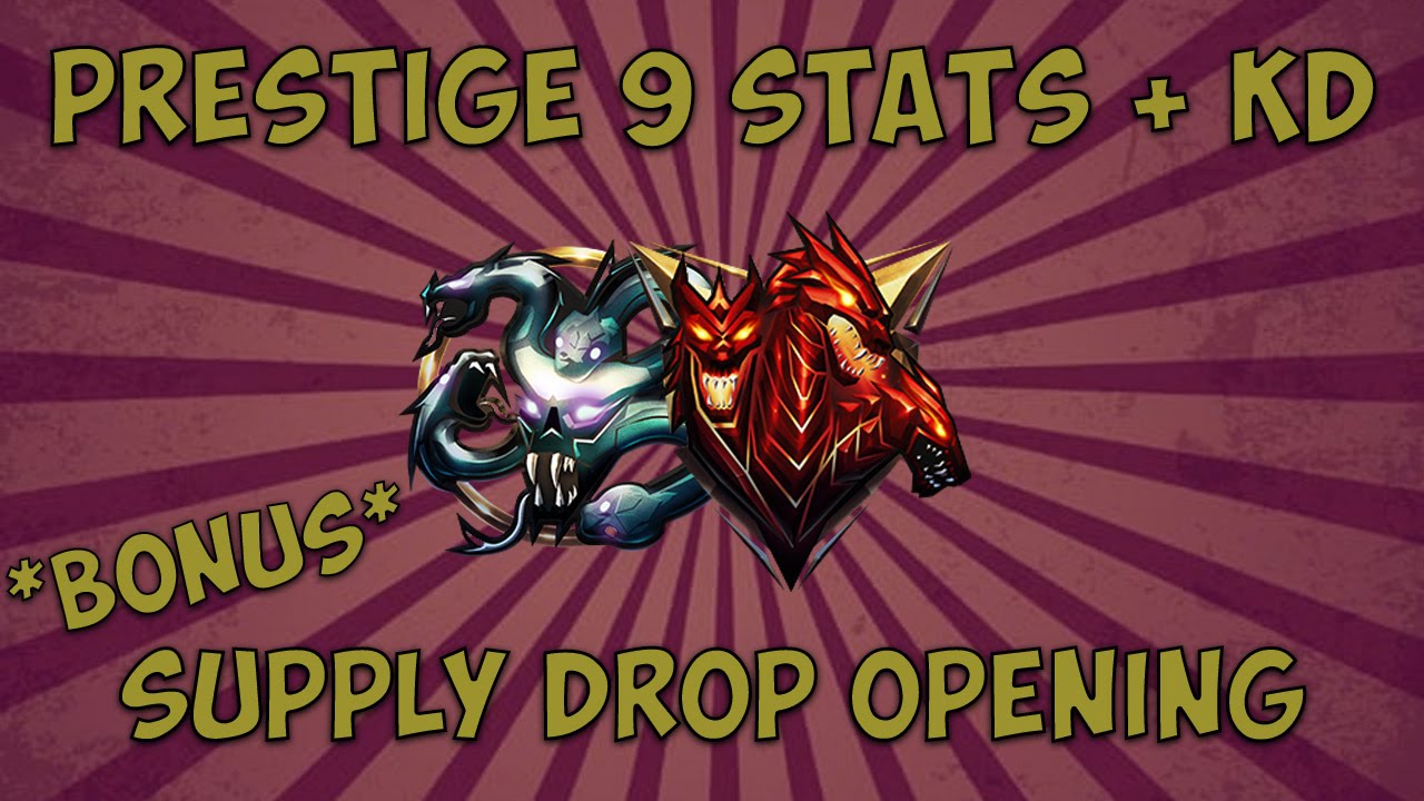 Prestige 9 Stats and K/D (Bonus Supply Drop Opening) - YouTube
