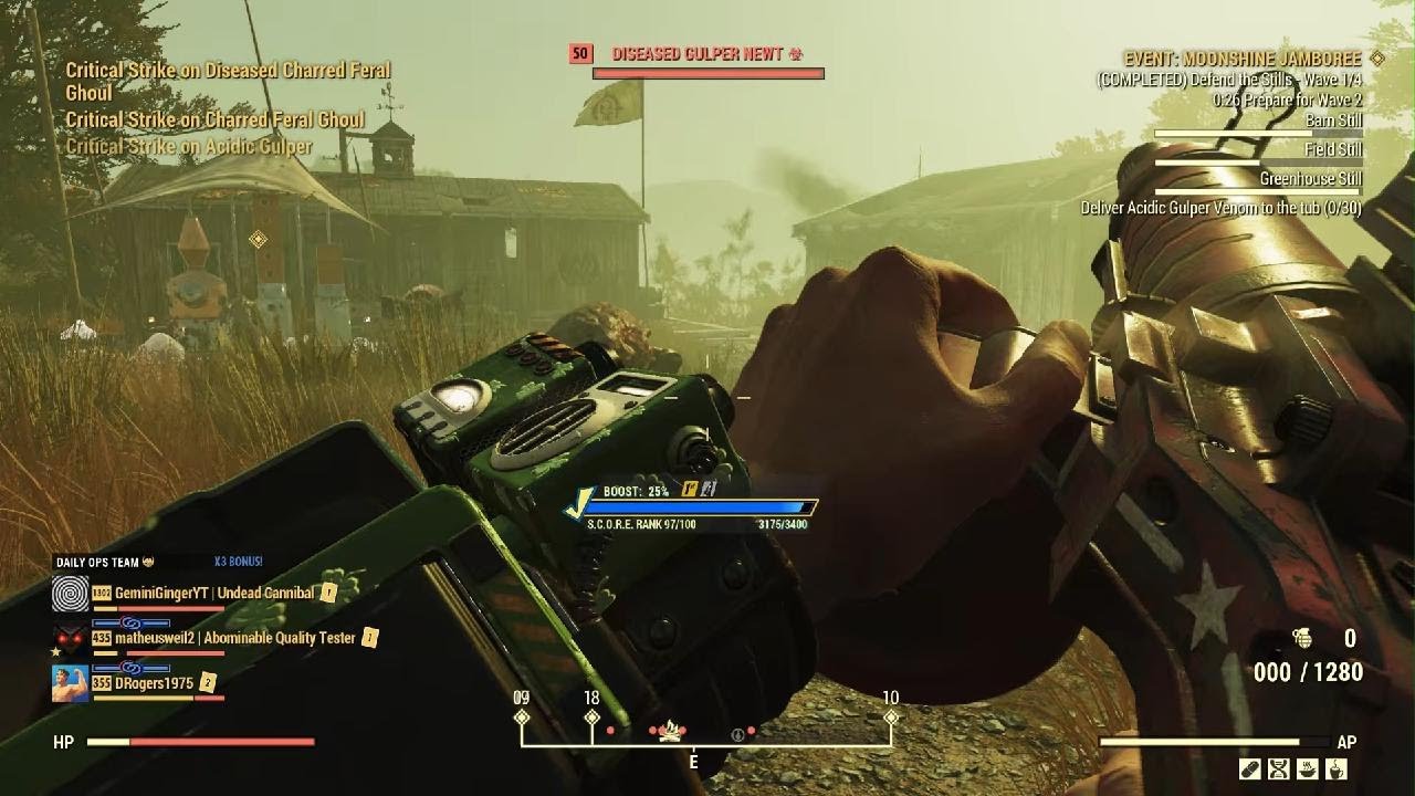 Fallout 76 - Moonshine Jamboree [solo] [lvl1100+] ;^) - YouTube