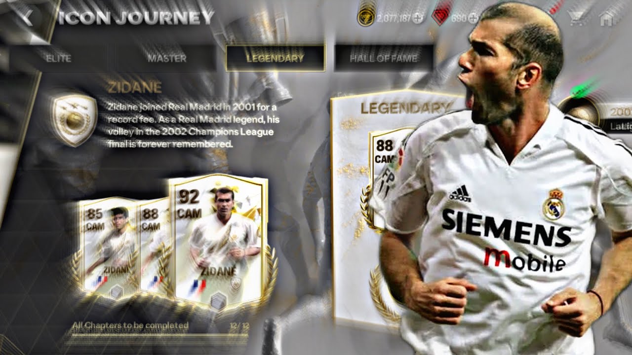 EA SPORTS FC MOBILE WALKTHROUGH OF THE LEGENDARY ZINEDINE ZIDANE WITH A ...