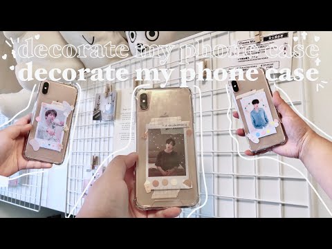 diy aesthetic kpop phone cases // decorate my iphone with me